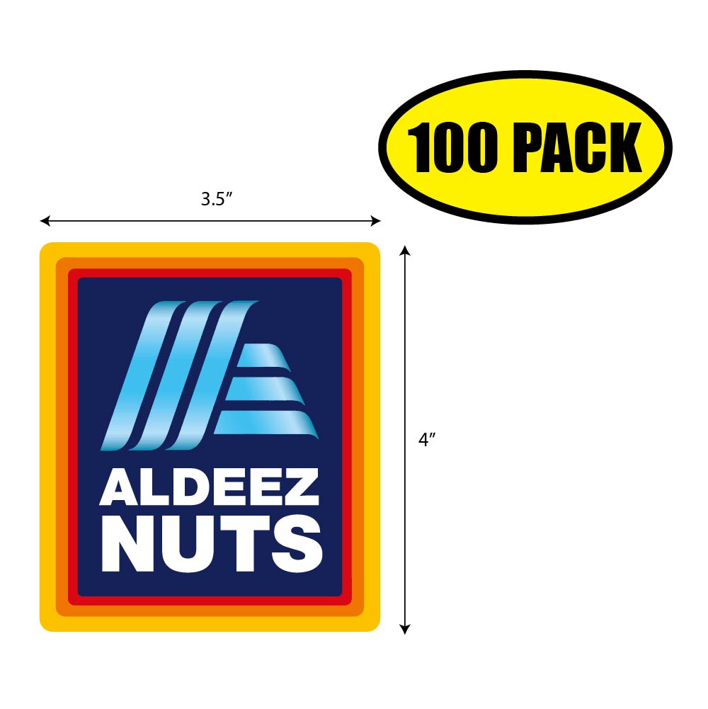 Aldeez Nuts Vinyl Sticker Decal (4" x 3.5") | Peel & Stick | Funny ...