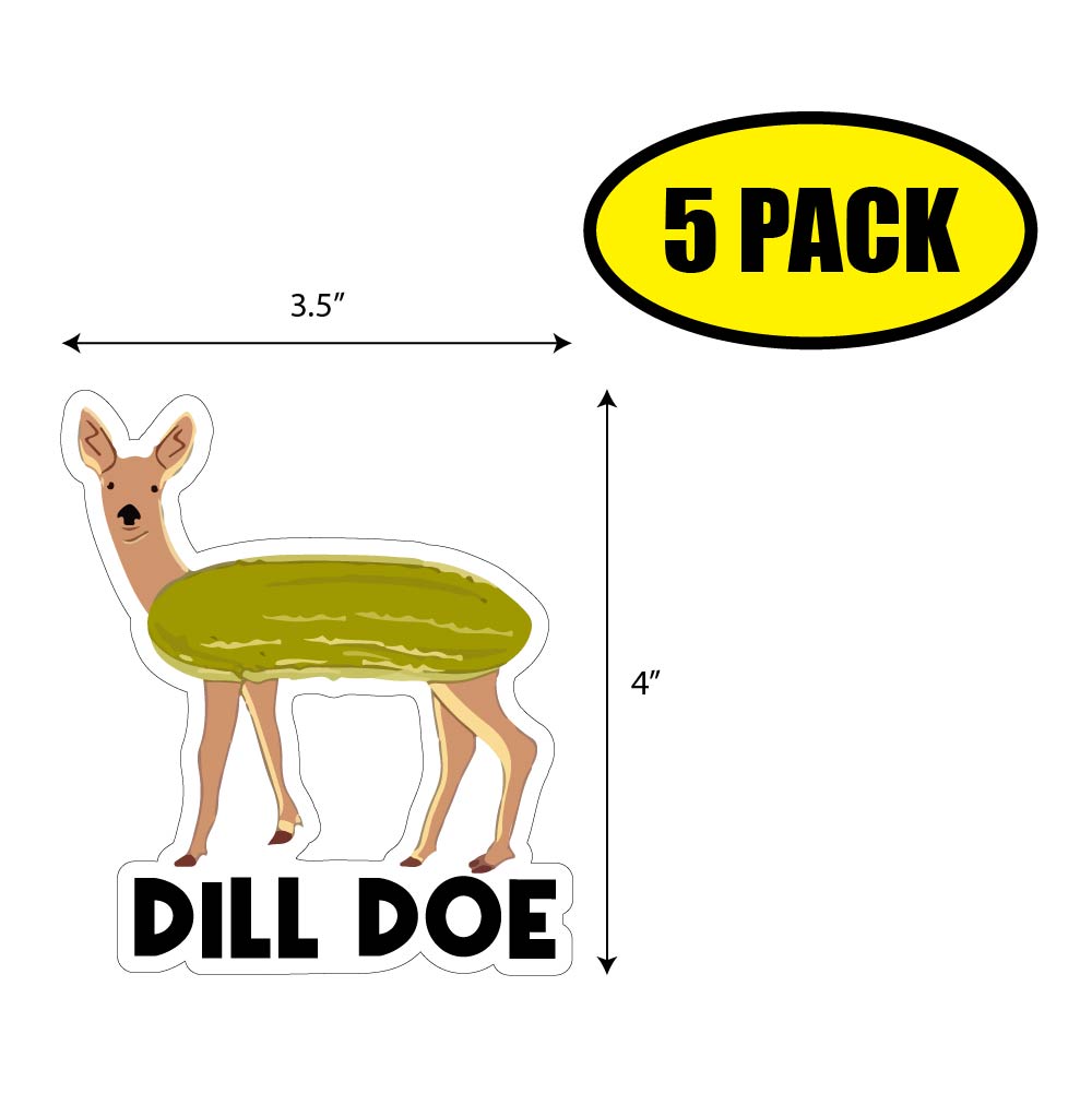 Dill Doe Vinyl Sticker Decal (4" x 3.5") | Peel & Stick | Funny, Humor ...