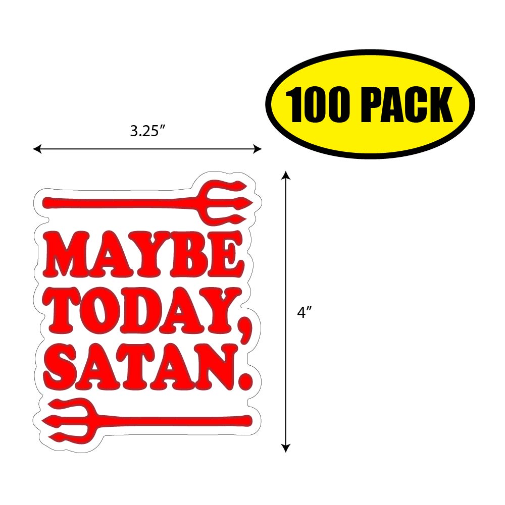 Maybe Today Satan Vinyl Sticker Decal (4" x 3.25") | Peel & Stick ...