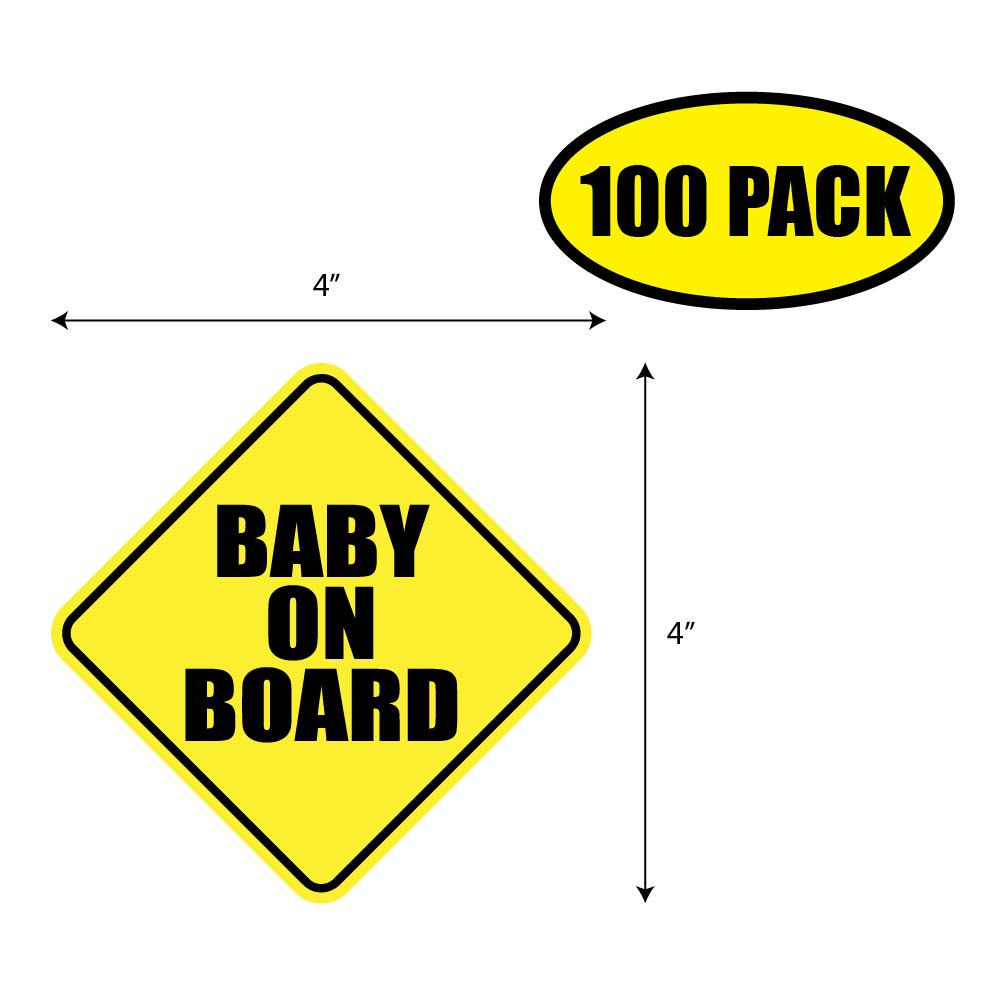 Baby On Board Vinyl Sticker Decal (4" x 4") | Peel & Stick | Funny ...