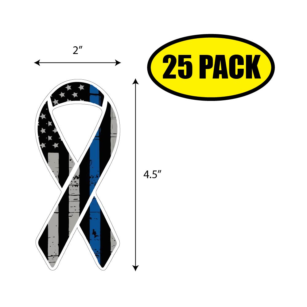 Support Police Ribbon Vinyl Sticker Decal (4.5" x 2") | Peel & Stick ...