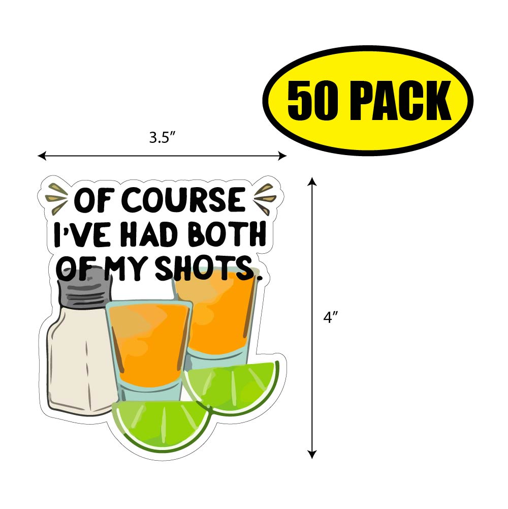 I've Had Both My Shots Vinyl Sticker Decal (4" x 3.5") | Peel & Stick ...